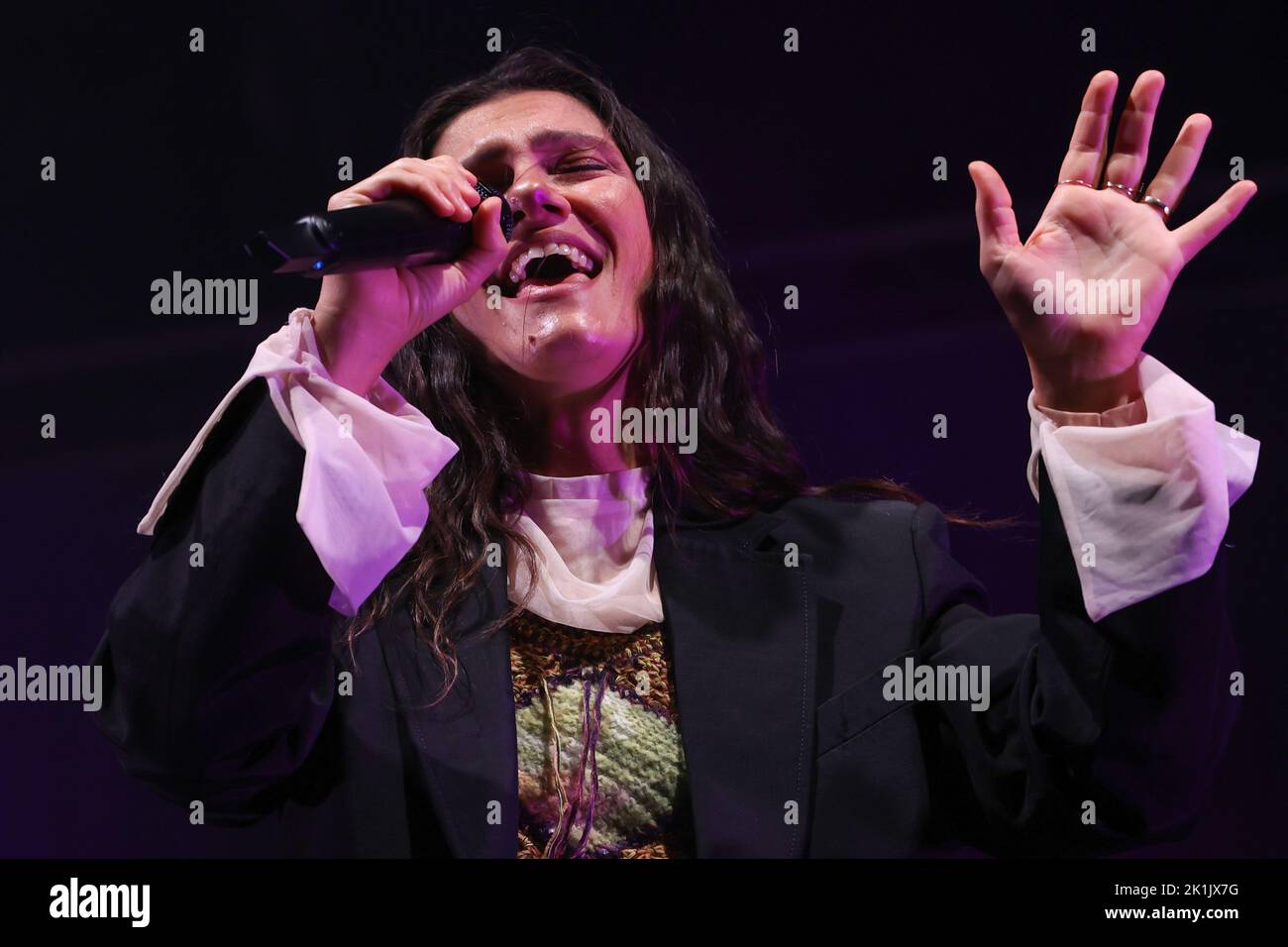 Piazza Duomo, Pistoia, Italy, September 18, 2022, Elisa in concert ...