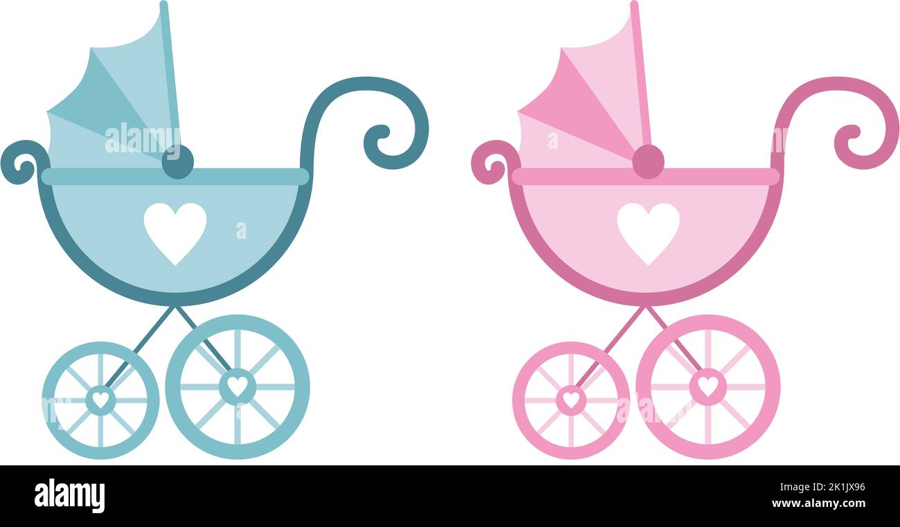 Blue carriage cartoon Cut Out Stock Images & Pictures - Alamy