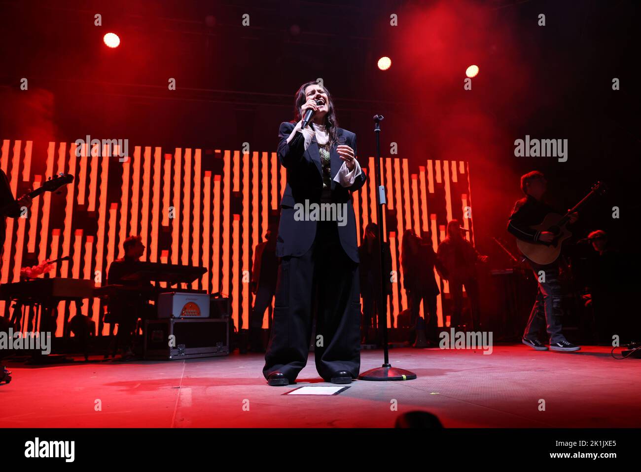 Piazza Duomo, Pistoia, Italy, September 18, 2022, Elisa in concert ...