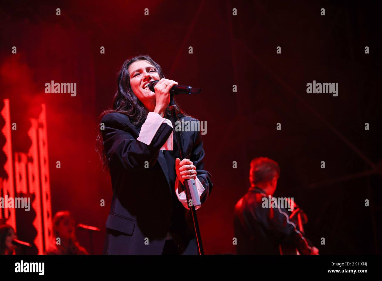 Piazza Duomo, Pistoia, Italy, September 18, 2022, Elisa in concert ...