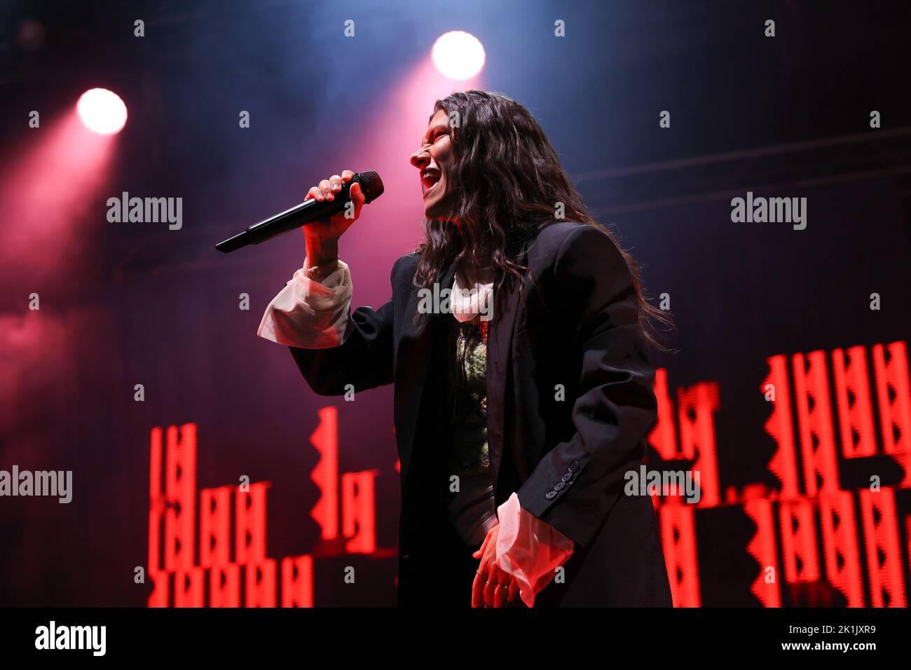 Piazza Duomo, Pistoia, Italy, September 18, 2022, Elisa in concert ...