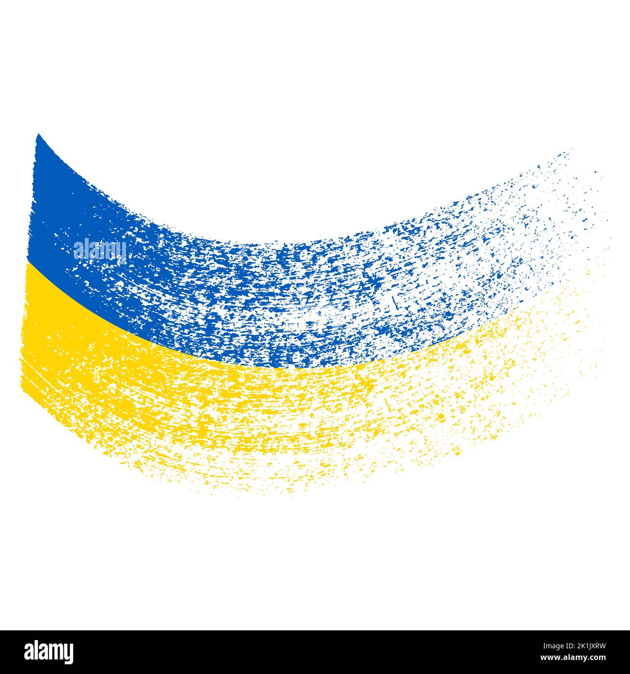 Ukraine flag colours ink vector brush stroke. Vector paintbrush ...