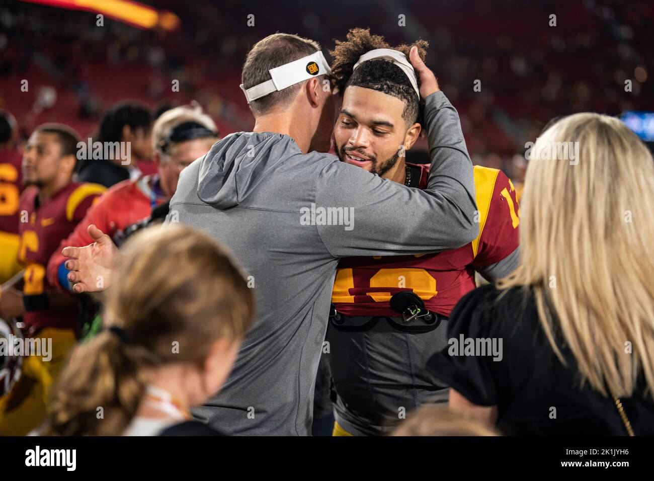 Southern California Trojans quarterback Caleb Williams (13) and head ...