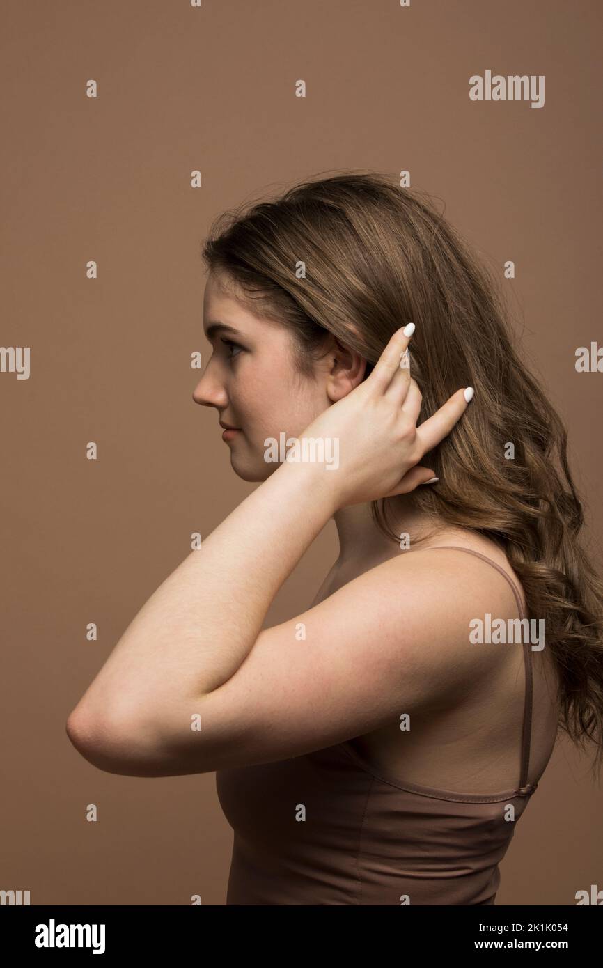 Hand profile hi-res stock photography and images - Alamy