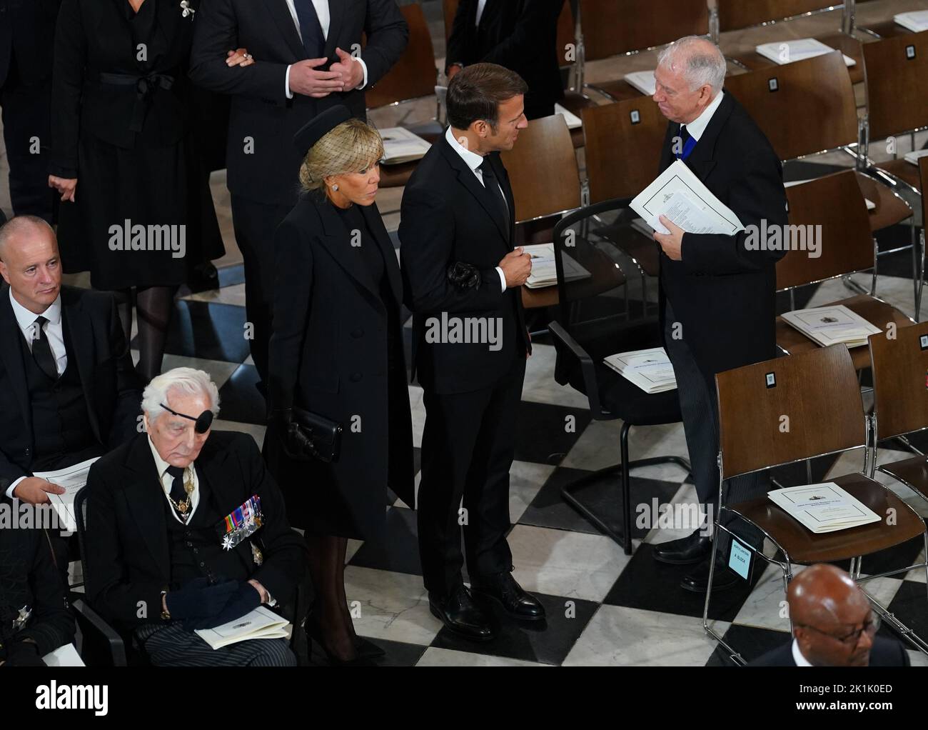 French President Emanuel Macron and wife Brigitte arriving for the ...