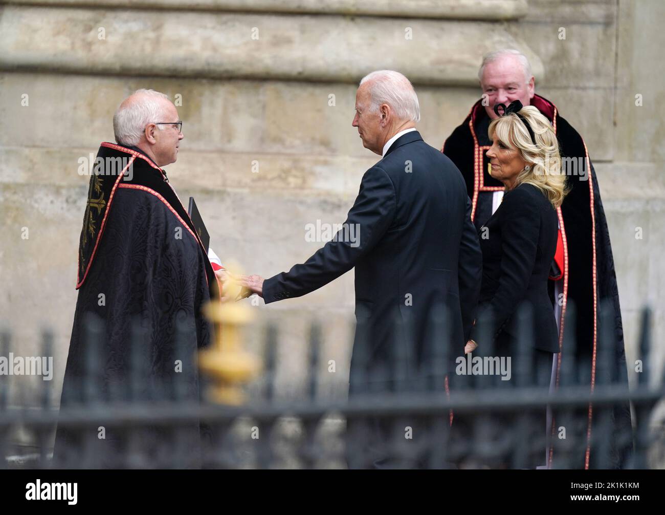 The Dean of Westminster David Hoyle greets US President Joe Biden and ... The Dean of Westminster David Hoyle greets US President Joe Biden and ...