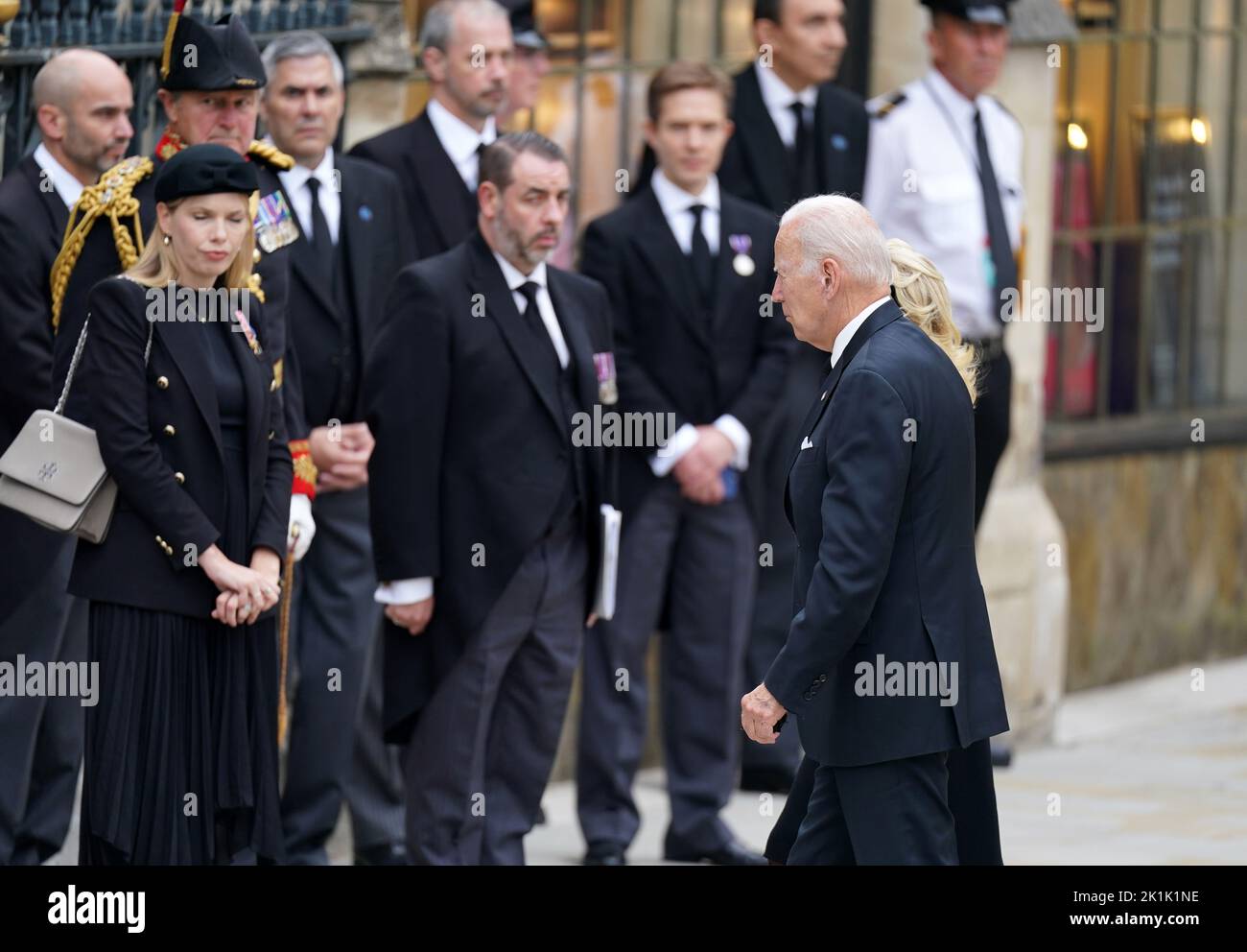 US President Joe Biden and Jill Biden ahead of the State Funeral of ...