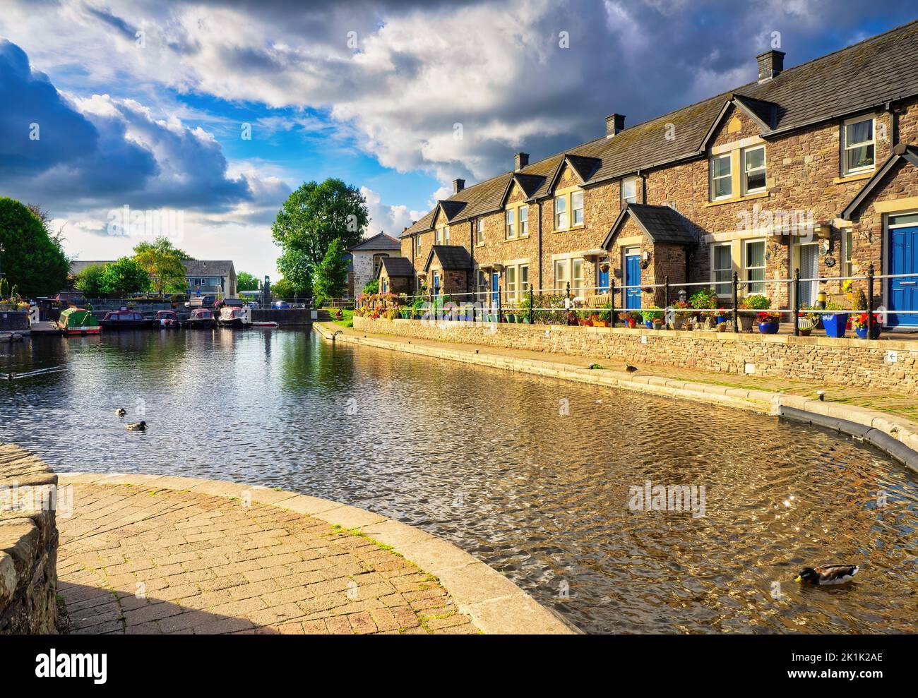 The Monmouthsire & Brecon canal as it terminates at the picturesque ...