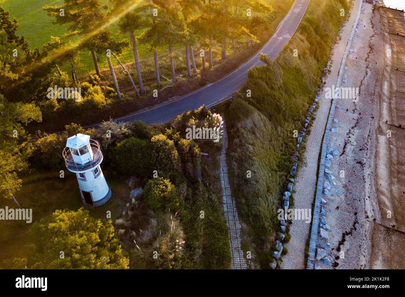 Lepe Lighthouse - Drone Shot - England Stock Photo - Alamy