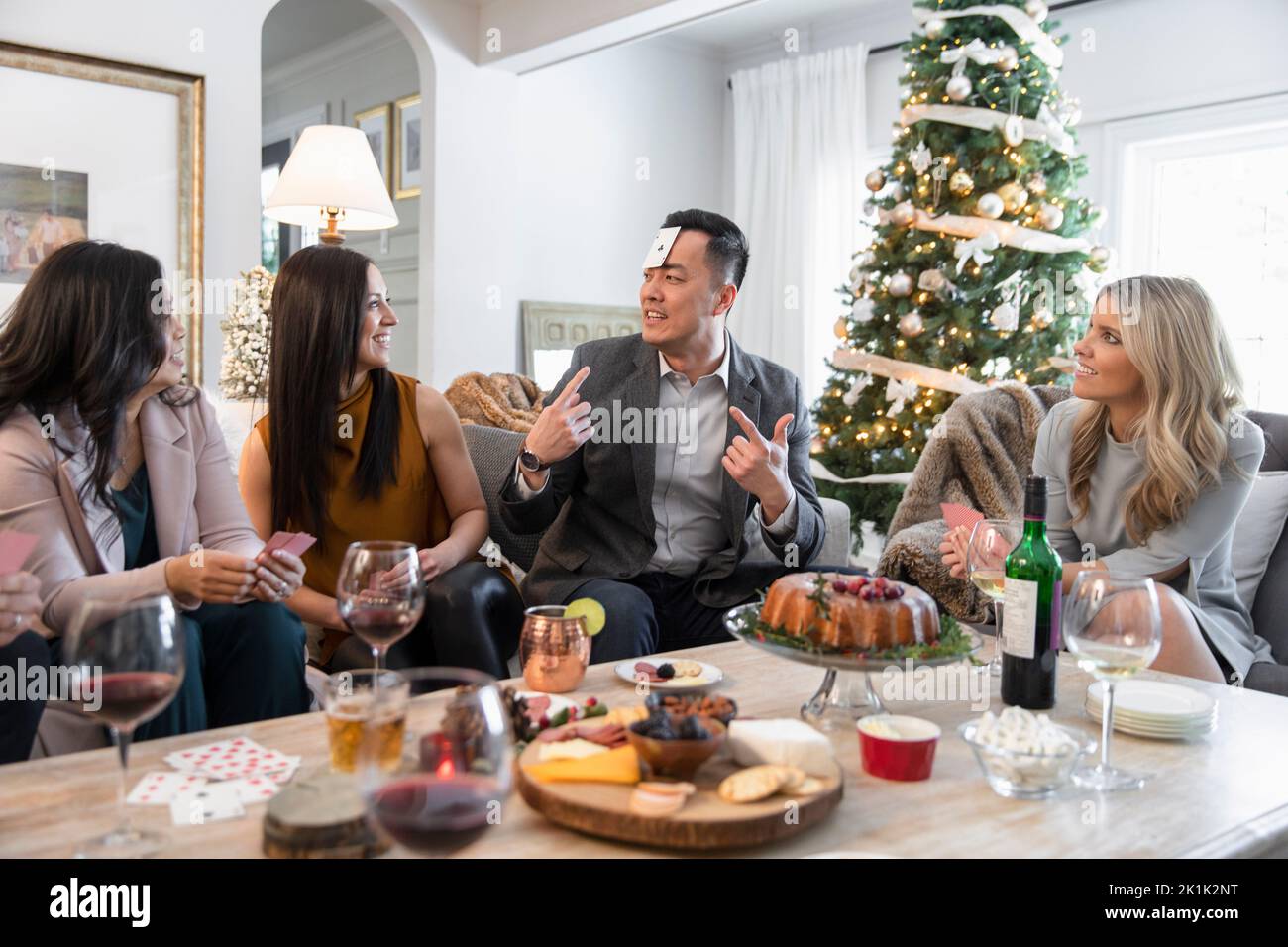 Wine christmas party home hi-res stock photography and images - Alamy