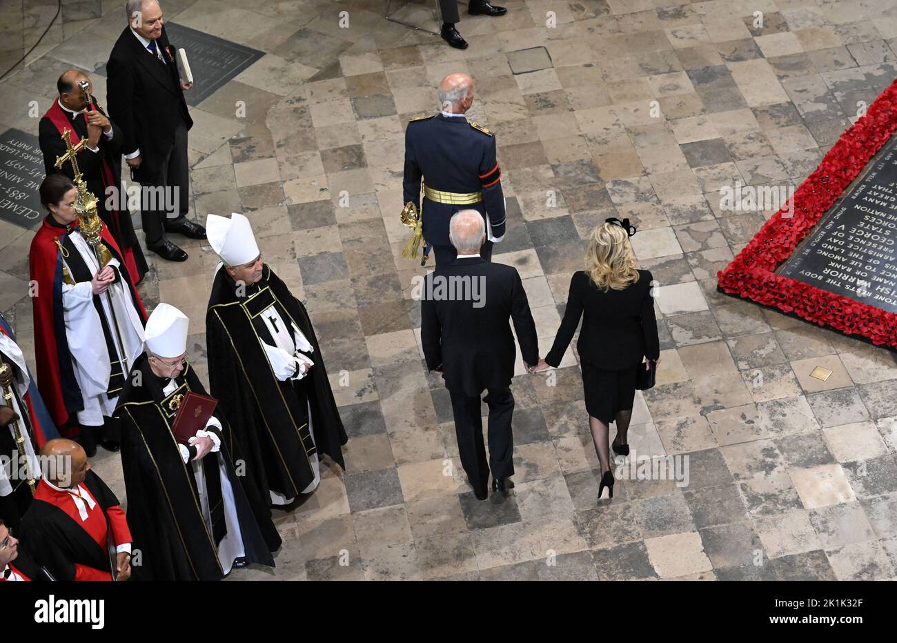 US President Joe Biden and First Lady Jill Biden arrive for the State ...