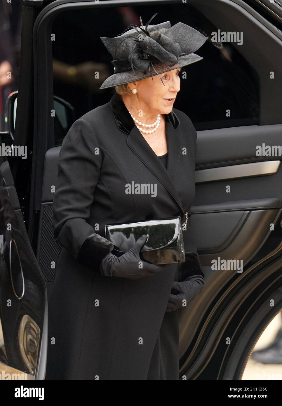 Norma Major arrives for the State Funeral of Queen Elizabeth II, held at Westminster Abbey ...