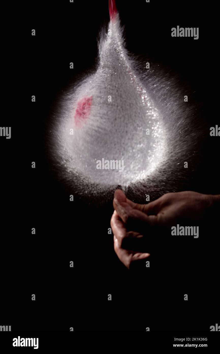 water-filled balloon at the moment of bursting when punctured Stock ...