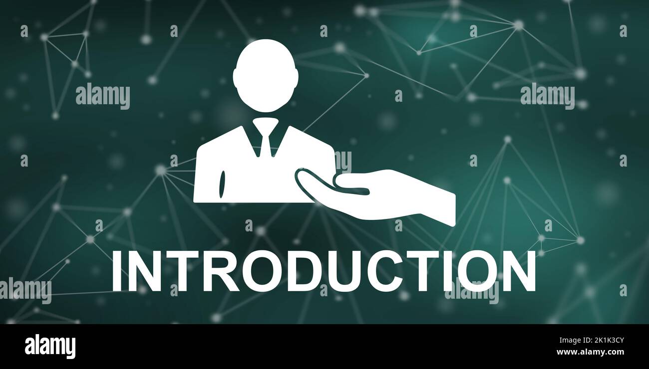 Illustration of an introduction concept Stock Photo - Alamy