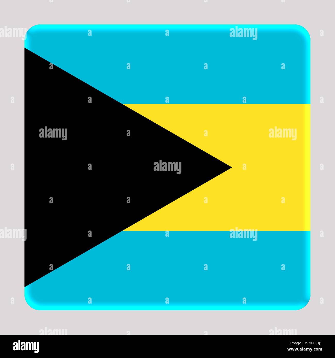 3D Flag of Bahamas on a avatar square background Stock Photo - Alamy