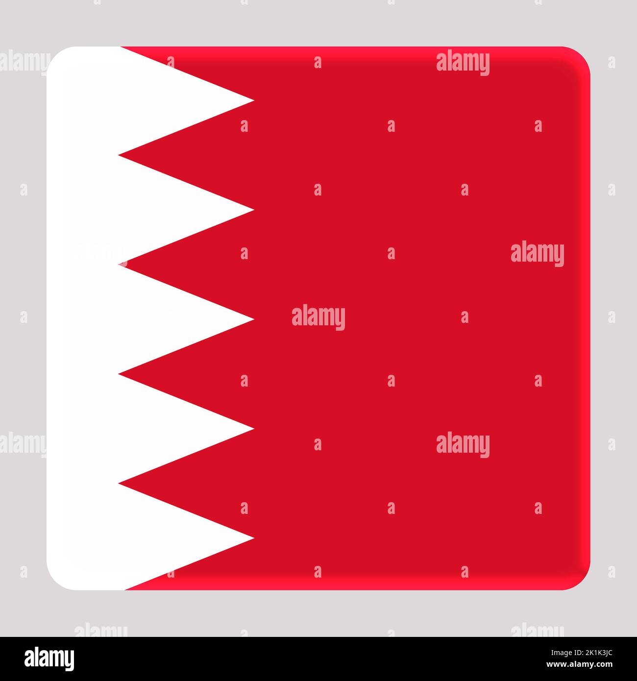 3D Flag of Bahrain on a avatar square background Stock Photo - Alamy