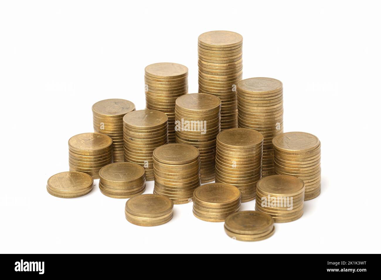 Stacks of pound coins Cut Out Stock Images & Pictures - Alamy