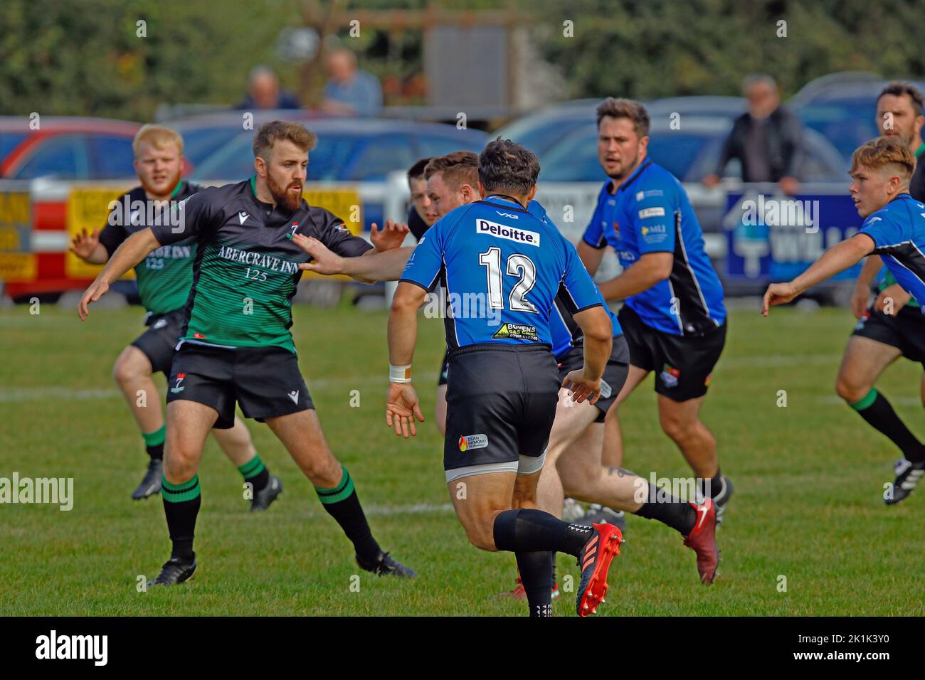 Nantgaredig RFC v 7 Sisters RFC WRU Cup 2022 Stock Photo - Alamy