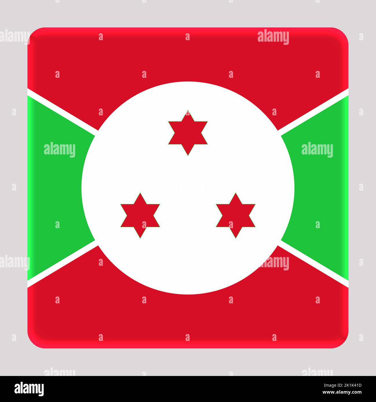 3D Flag of Burundi on a avatar square background Stock Photo - Alamy