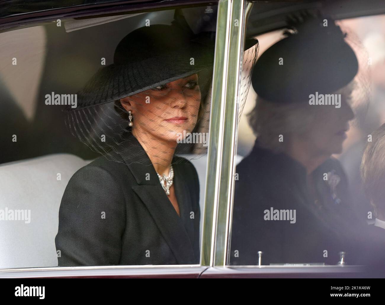 The Princess of Wales arrives ahead of the State Funeral of Queen Elizabeth II, held at ...