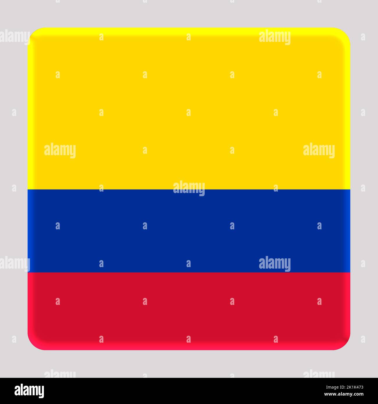 3D Flag of Colombia on a avatar square background Stock Photo - Alamy