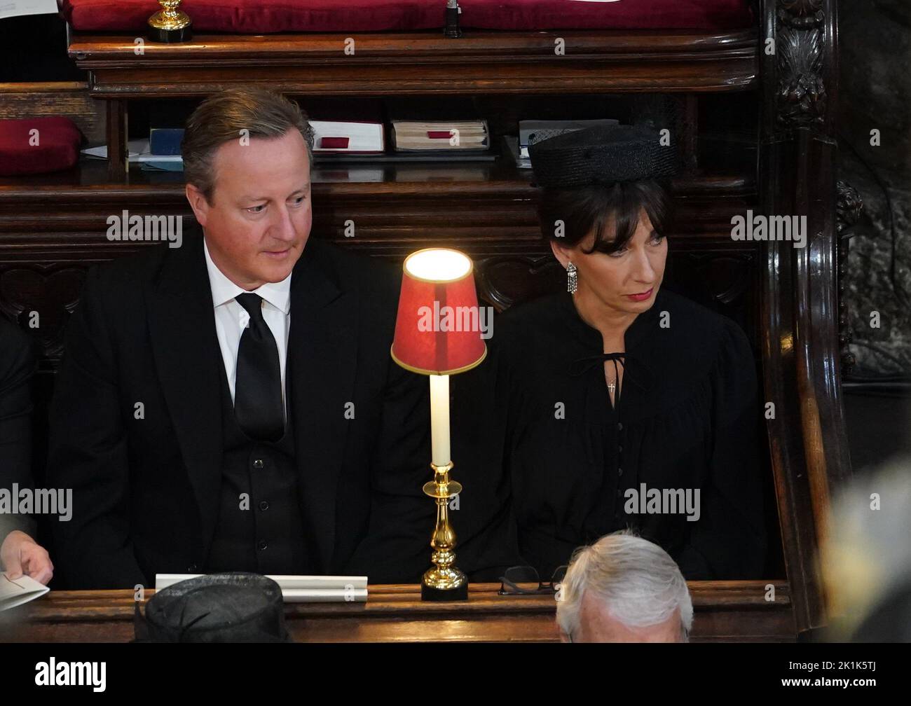 David Cameron and Samantha Cameron attending the State Funeral of Queen ...