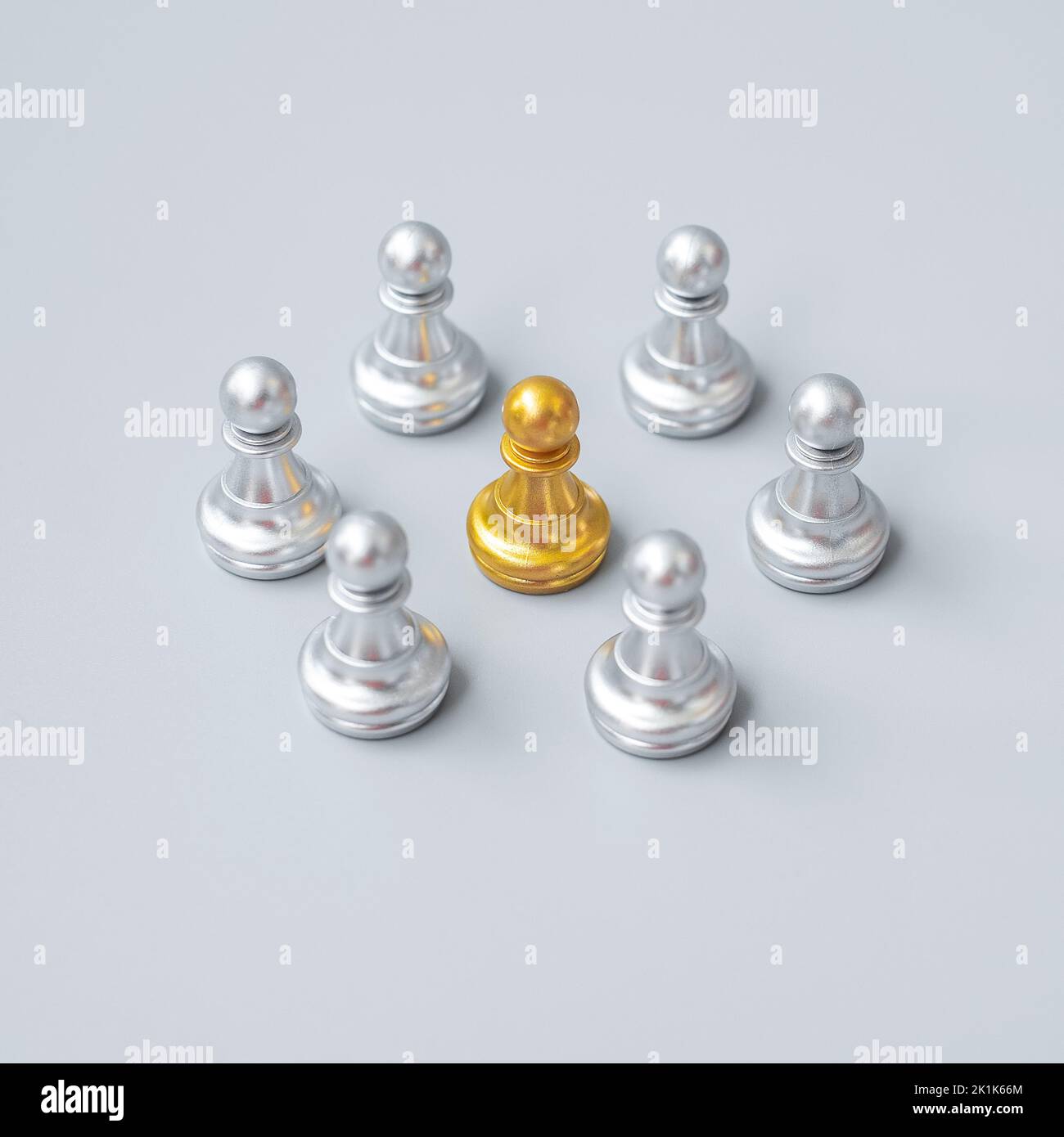 golden chess pawn pieces or leader leader businessman with circle of ...