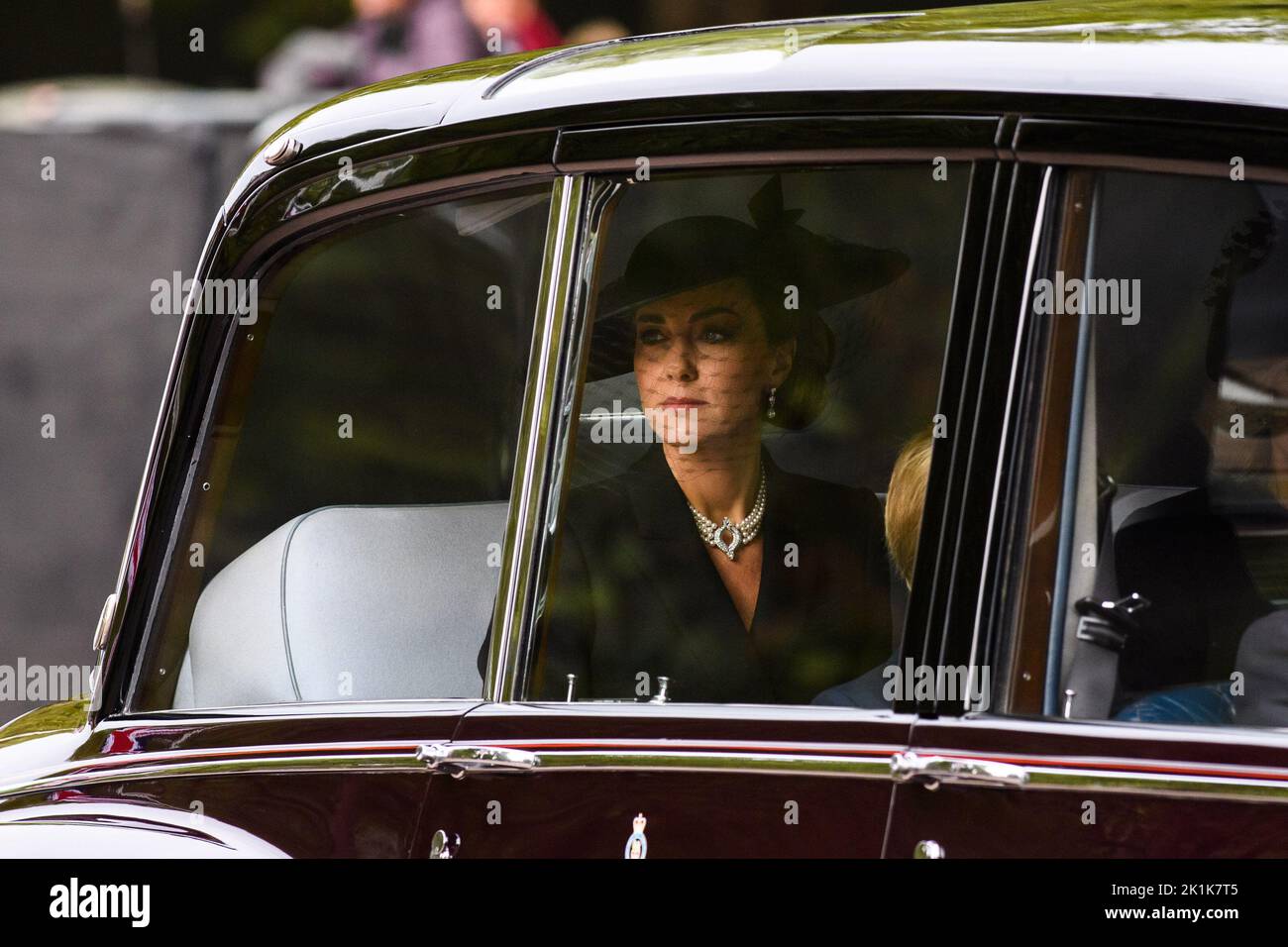 London, UK. 19 September 2022. Katherine, The Princess of Wales driving down the Mall in London ...