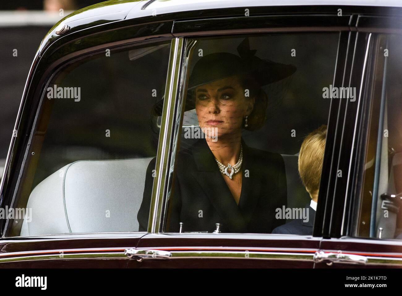 London, UK. 19 September 2022. Katherine, The Princess of Wales driving down the Mall in London ...