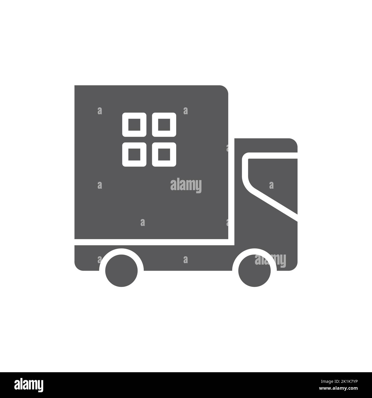 Home delivery truck icon concept isolated on white background. Vector ...