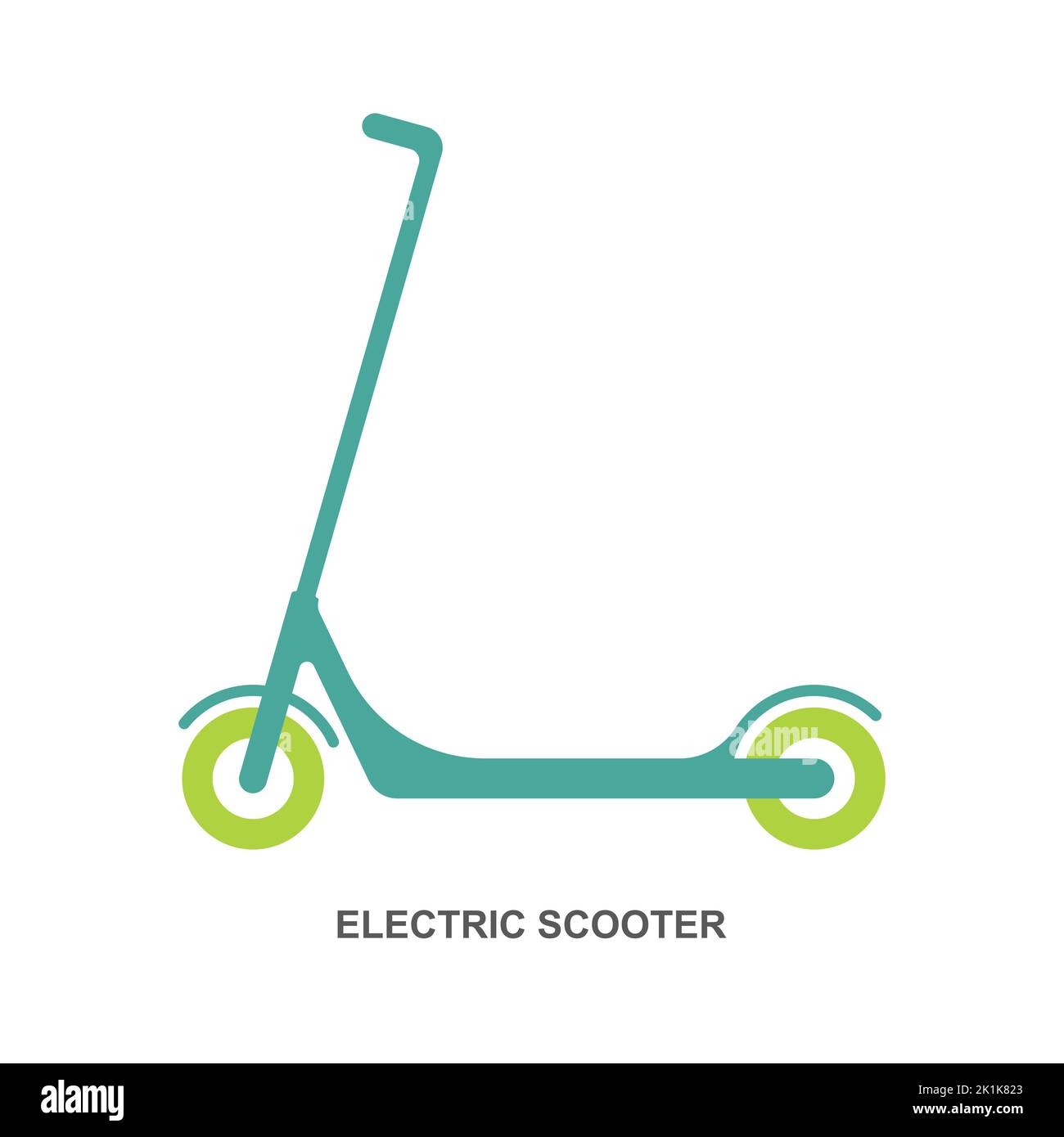 Electric Scooter Icon. Vector illustration of eco transport for city ...