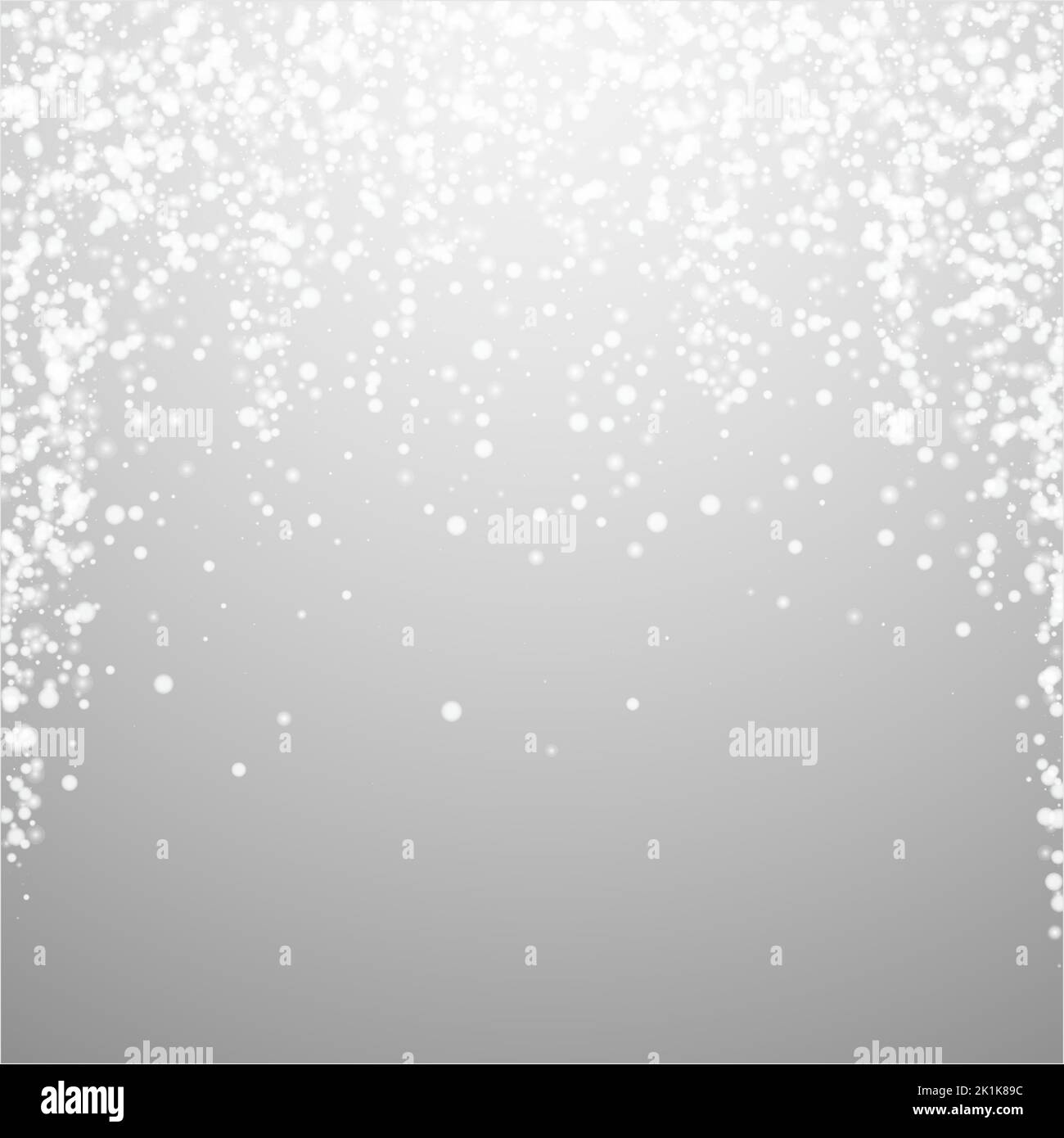 Christmas falling snow background. Subtle flying snow flakes and stars ...