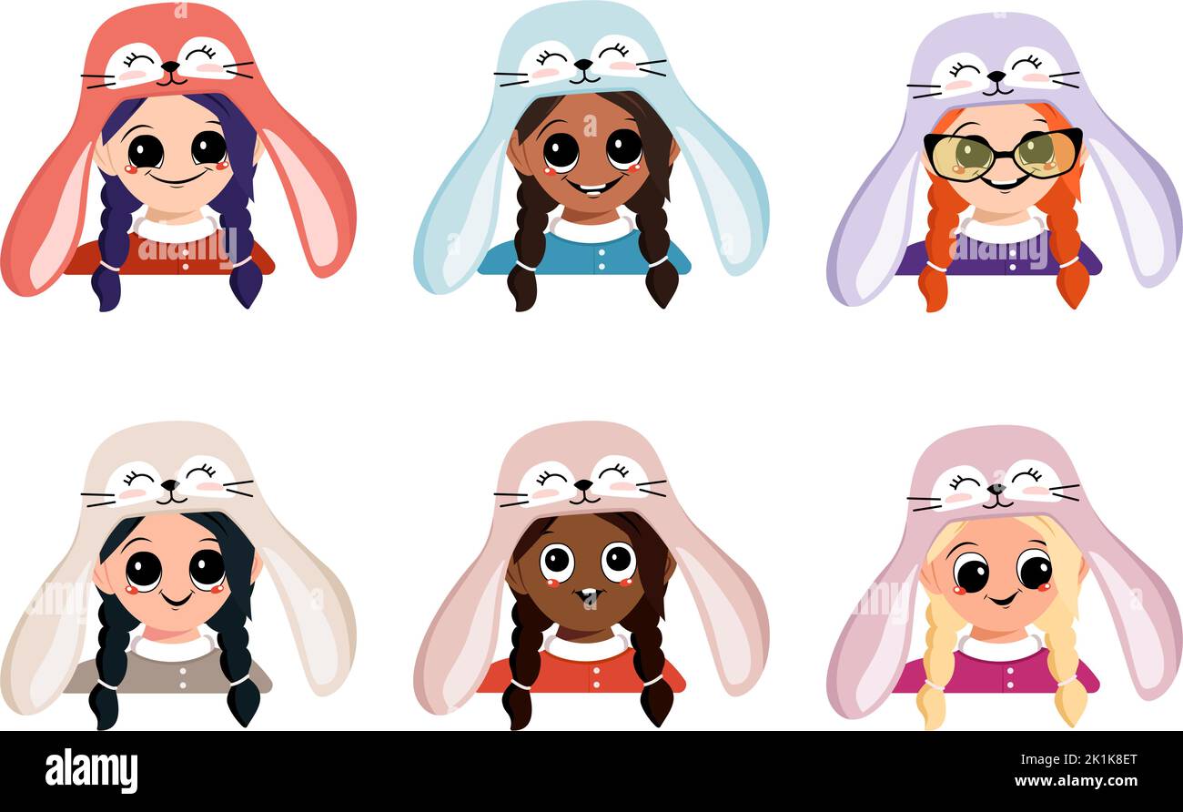 Portrait smile happy black Stock Vector Images - Alamy