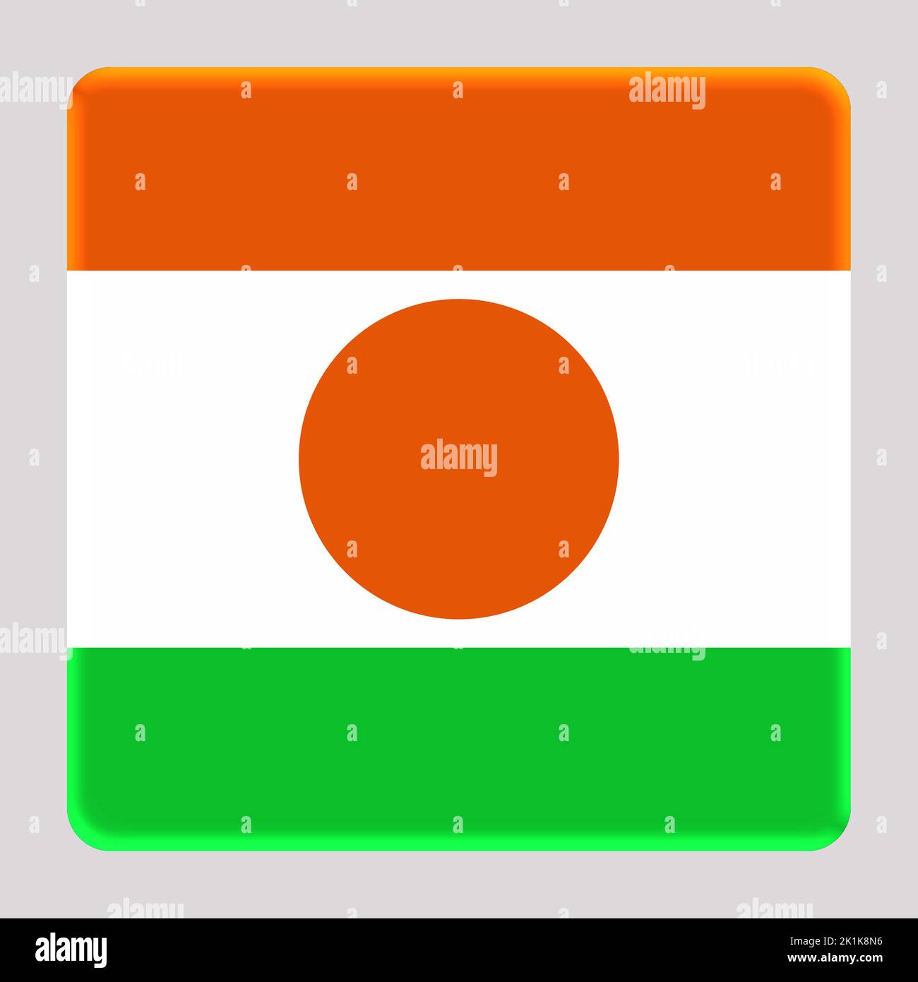3D Flag of Niger on a avatar square background Stock Photo - Alamy