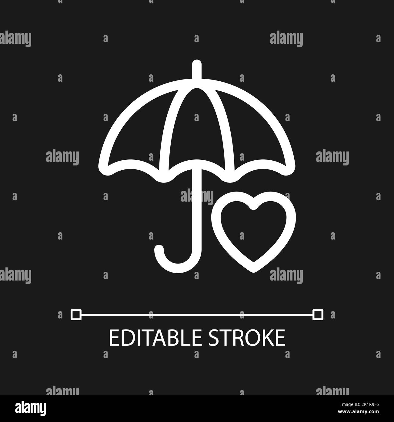 Health insurance pixel perfect white linear ui icon for dark theme ...