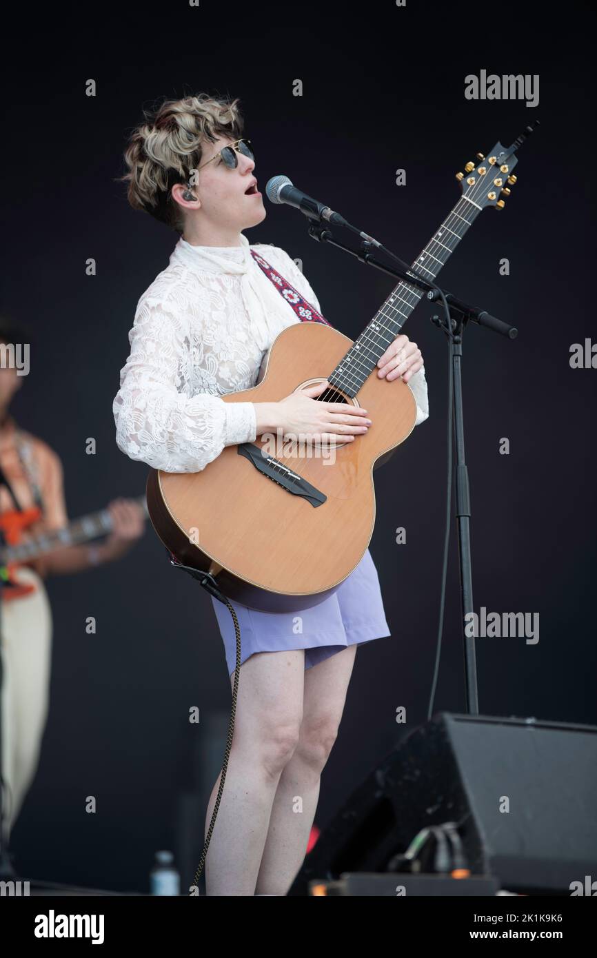 Australian singer Kat Frankie performing at the Tempelhof Sounds ...