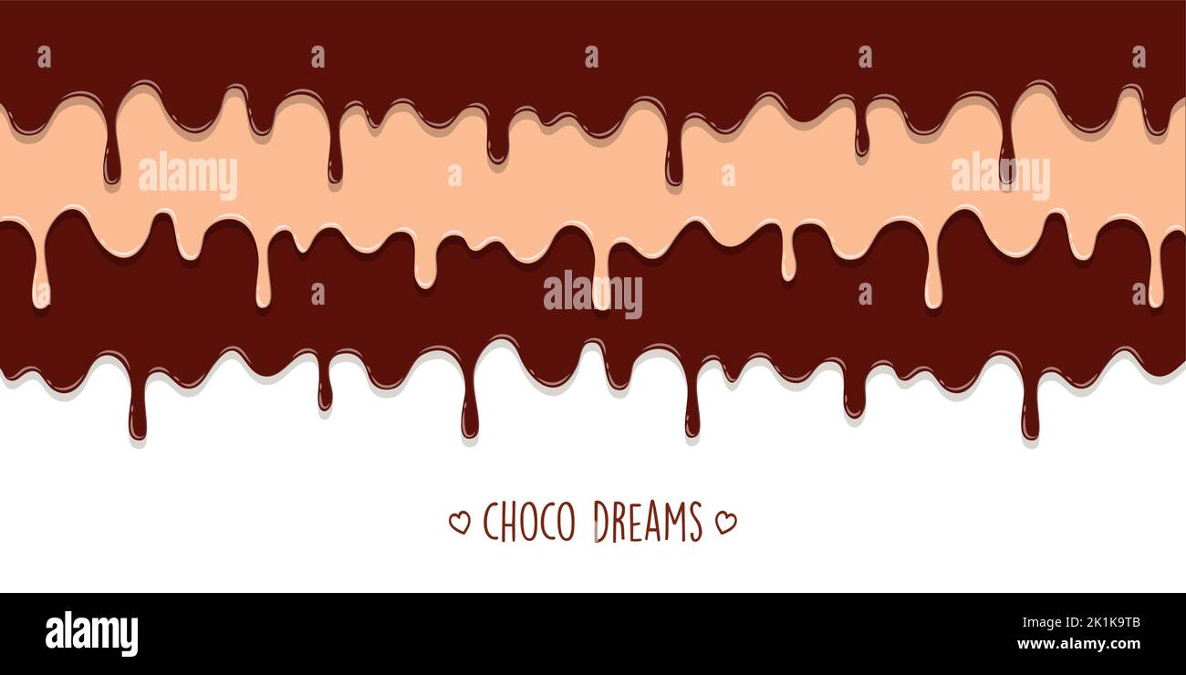 sweet tasty melting chocolate icing background choco dreams Stock ...