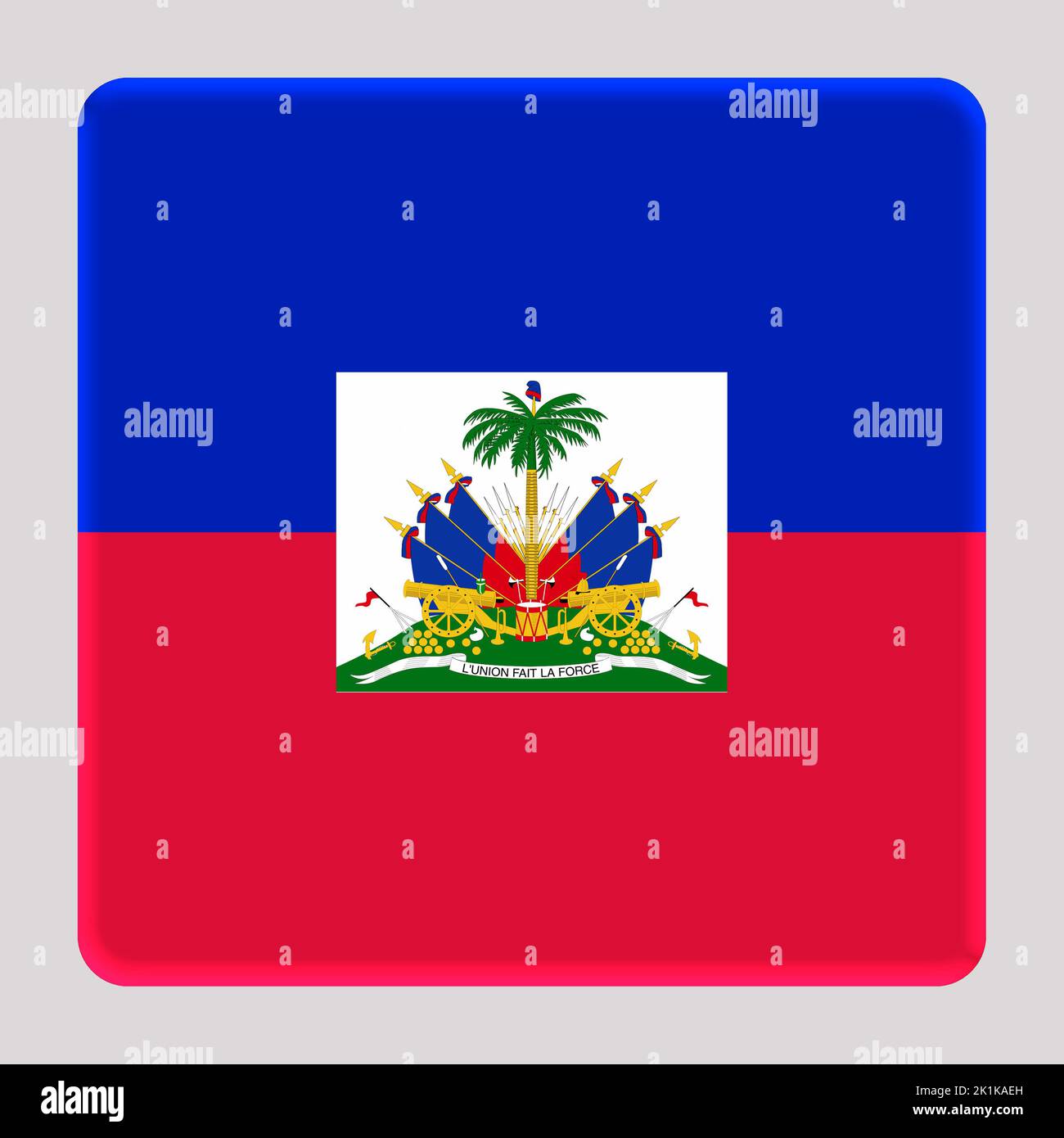3D Flag of Haiti on a avatar square background Stock Photo - Alamy