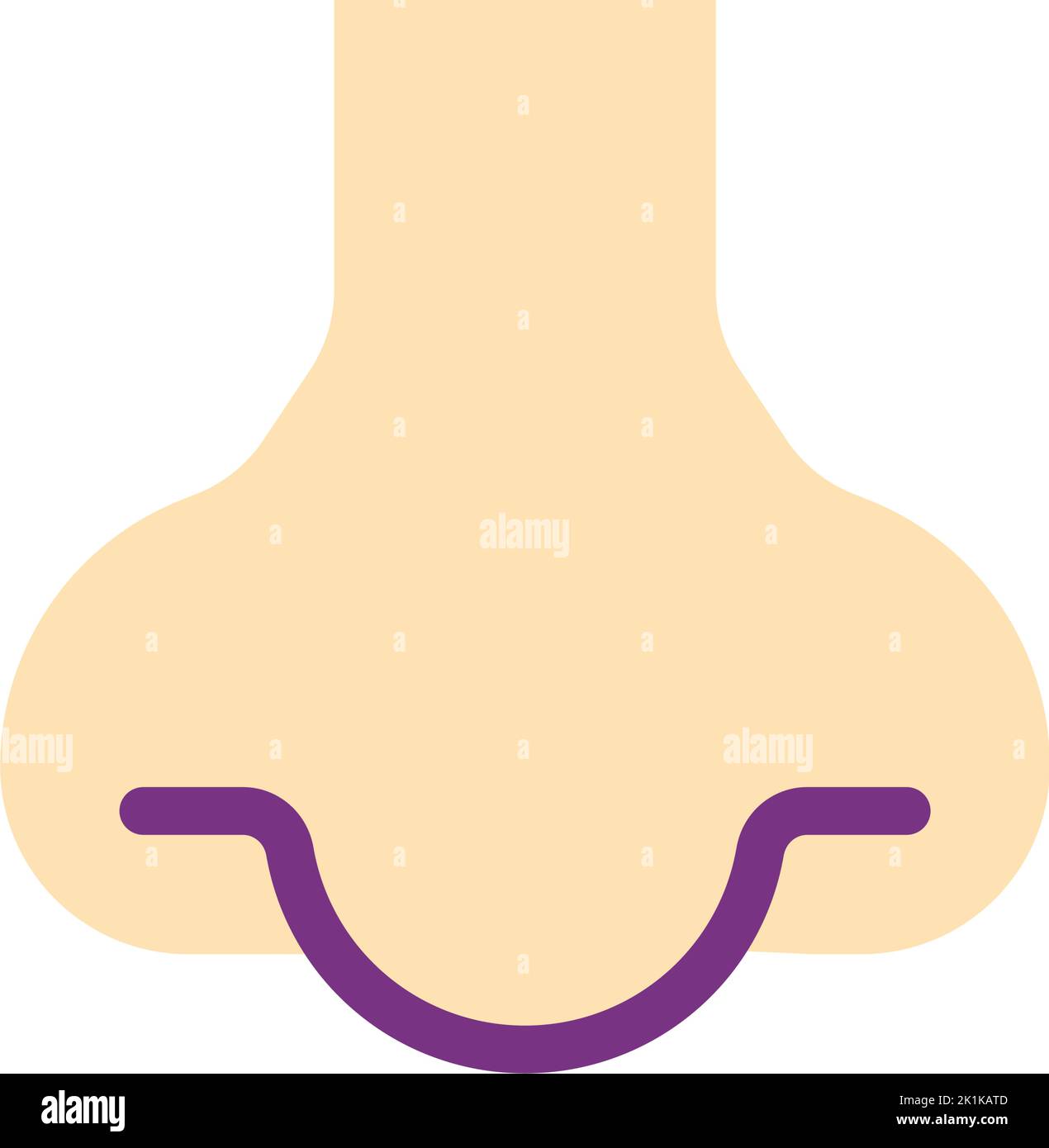 Nose flat color ui icon Stock Vector Image & Art - Alamy