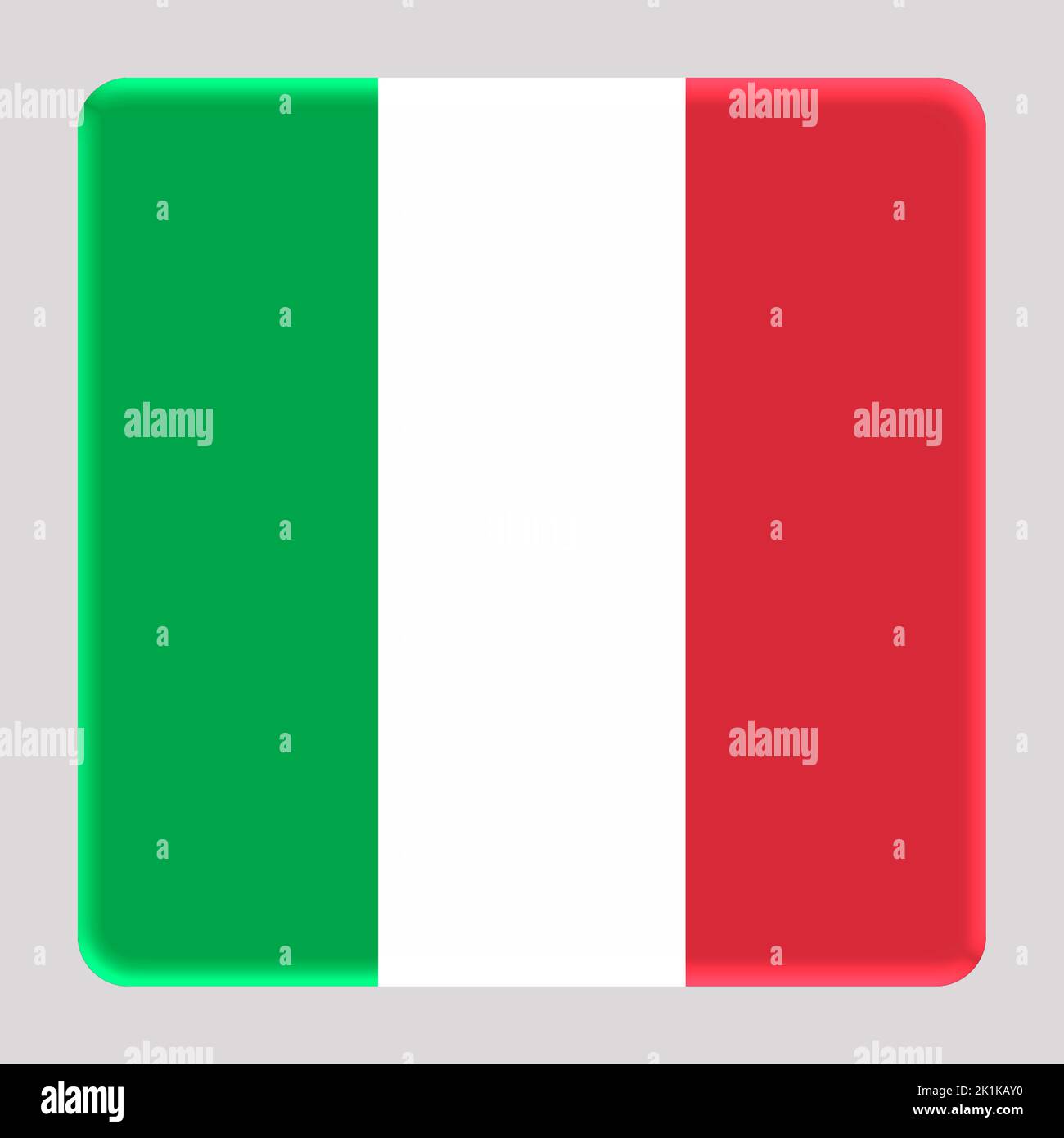 3D Flag of Italy on a avatar square background Stock Photo - Alamy