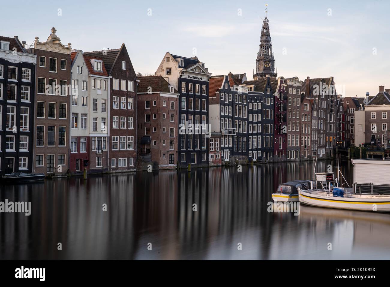 Waterfront houses along a canal, Amsterdam, Netherlands Stock Photo - Alamy