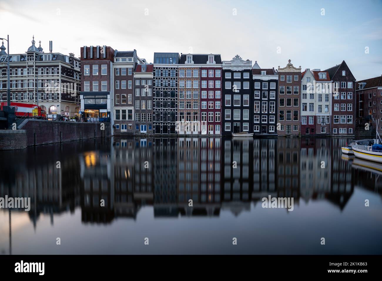 Waterfront houses along a canal, Amsterdam, Netherlands Stock Photo - Alamy