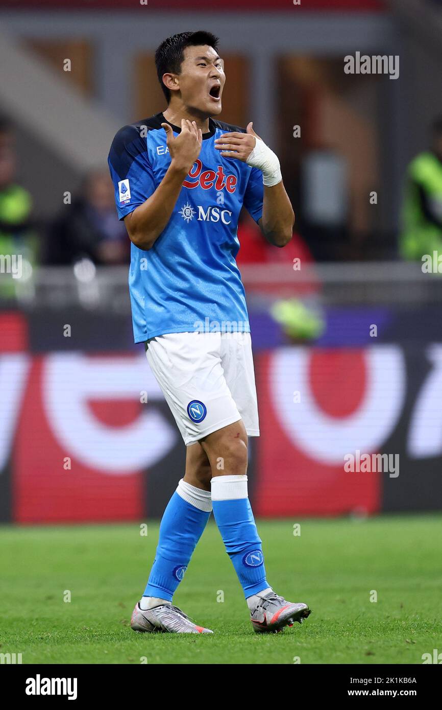 Milan, Italy. 18th Sep, 2022. Kim Min-jae of Ssc Napoli gestures during ...