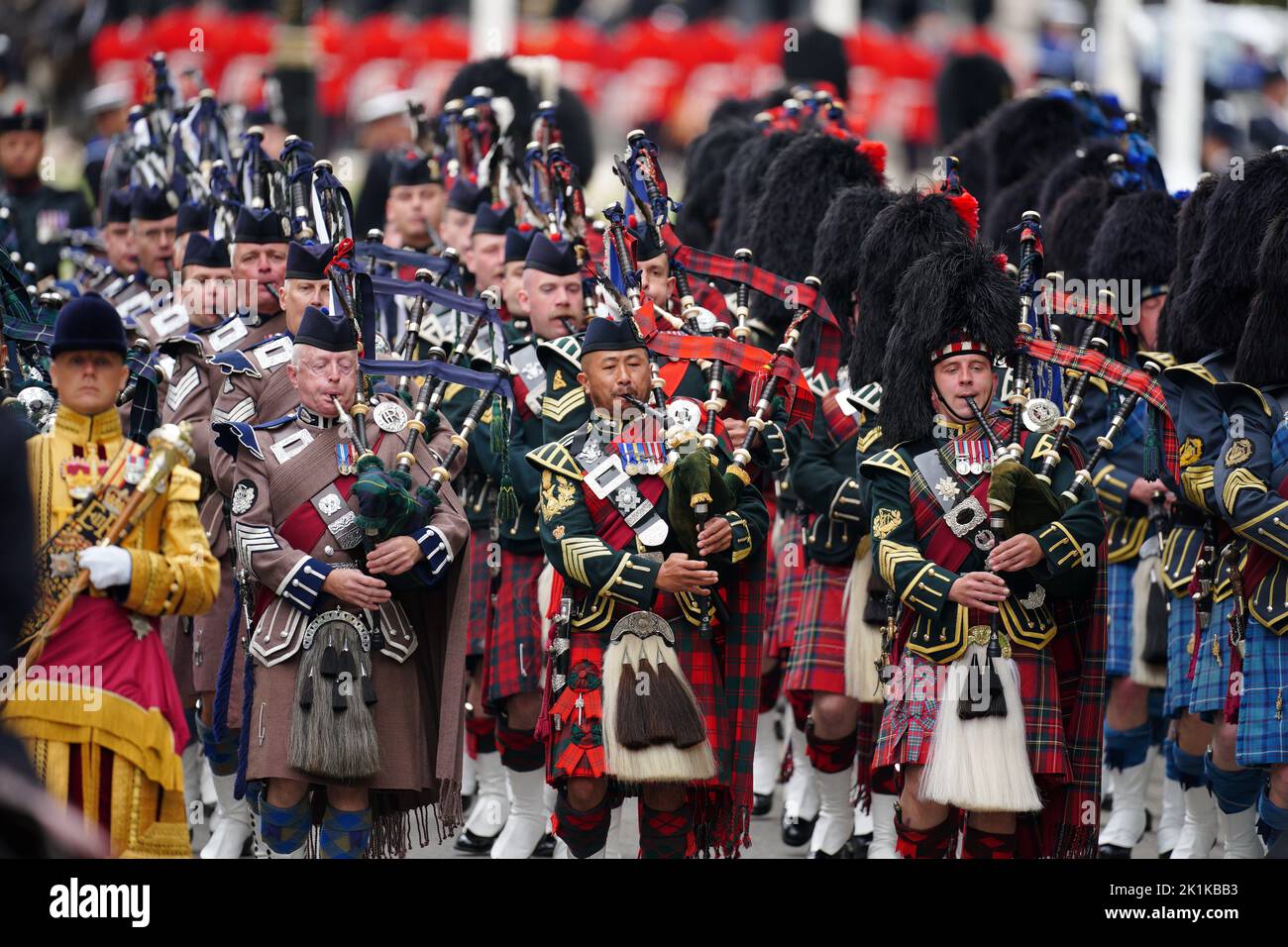 Members of the military in the Ceremonial Procession during Queen ...