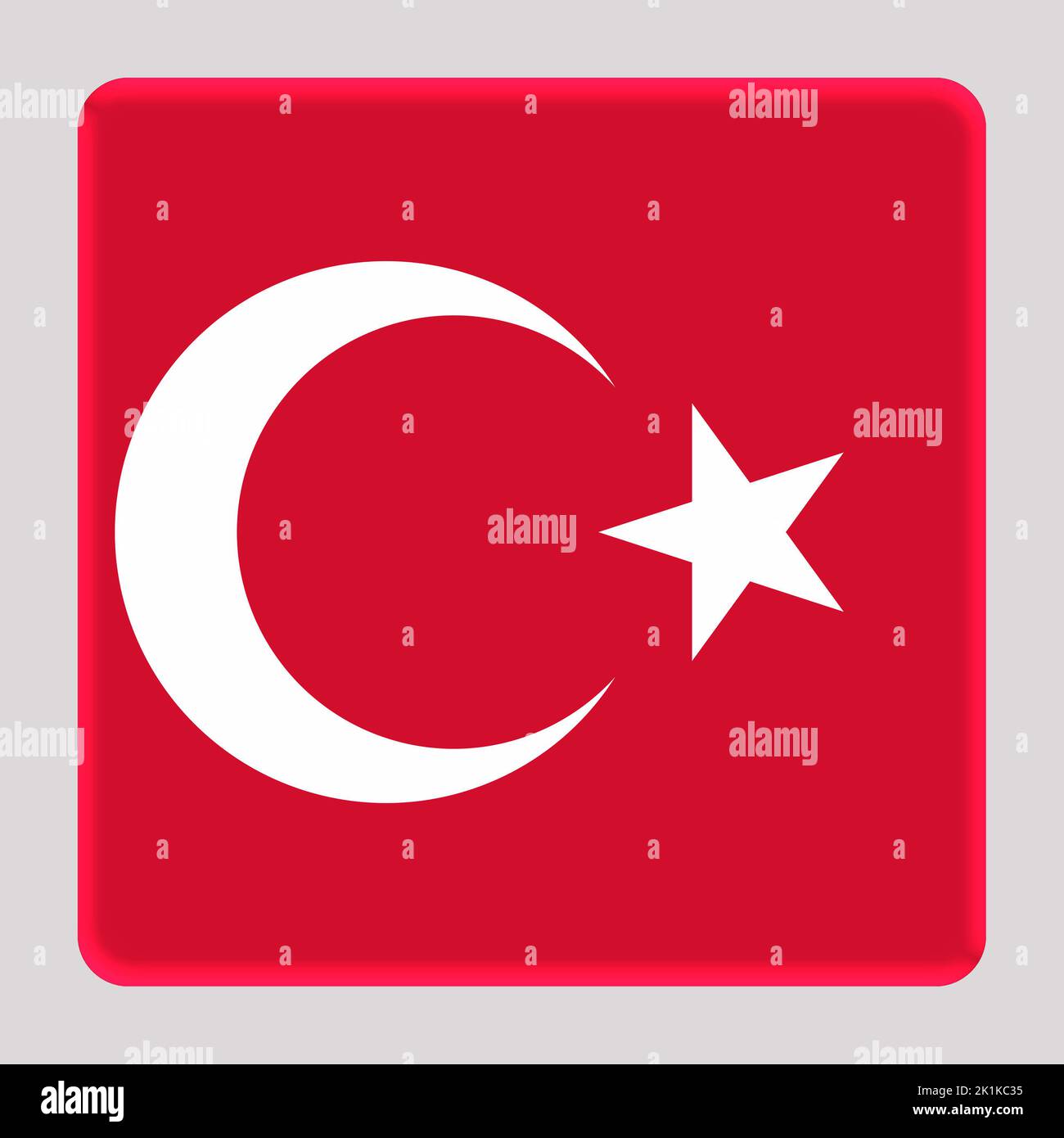 3D Flag of Turkiye on a avatar square background Stock Photo - Alamy