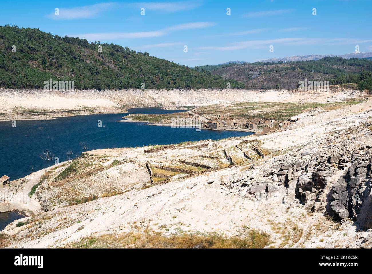 Ghost town of Aceredo revealed during drought at Alto Lindoso reservoir ...