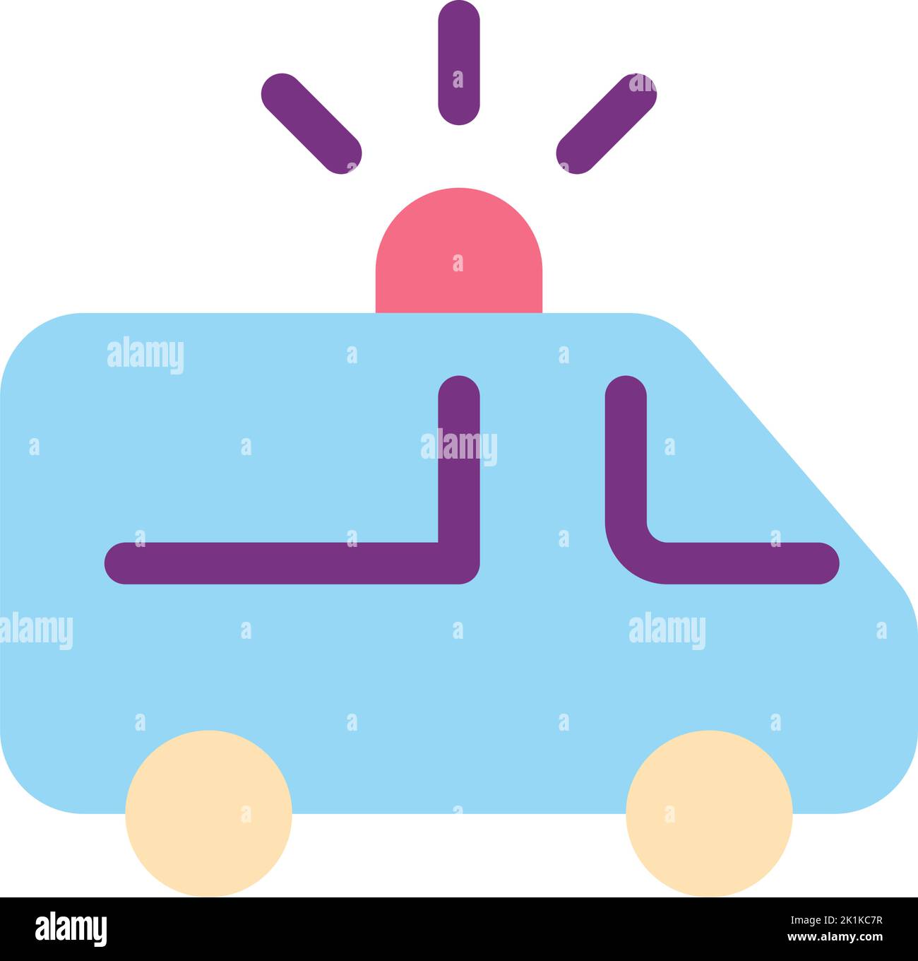 Ambulance flat color ui icon Stock Vector Image & Art - Alamy