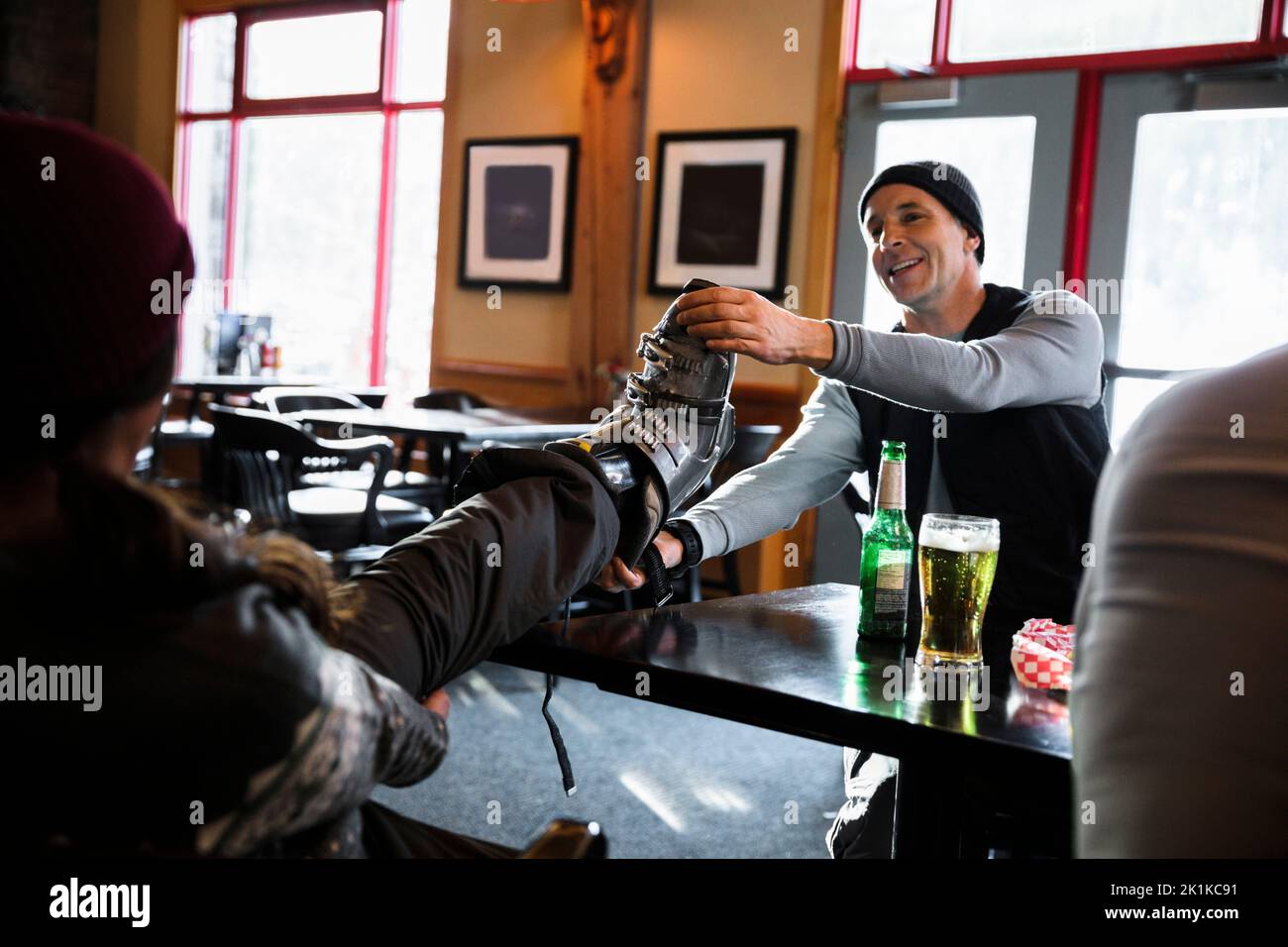 Man pulling his wife hi-res stock photography and images - Alamy