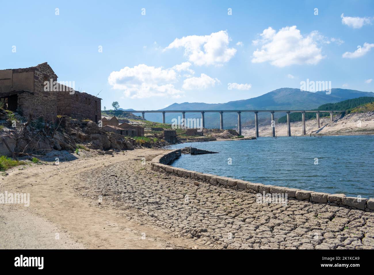 Ghost town of Aceredo revealed during drought at Alto Lindoso reservoir ...