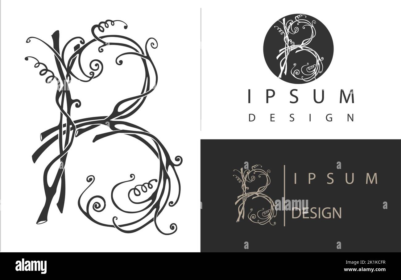 Artistic silhouette font of the letter B Stock Vector Image & Art - Alamy